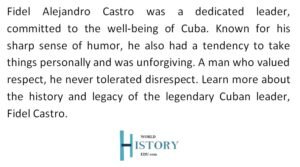 Fidel Castro: Biography, Guerrilla Warfare & Death - World History Edu