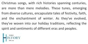 Christmas Songs: History and Origin Story - World History Edu