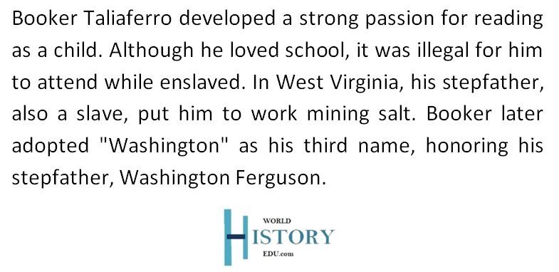 Biography and Achievements of Booker T. Washington - World History Edu