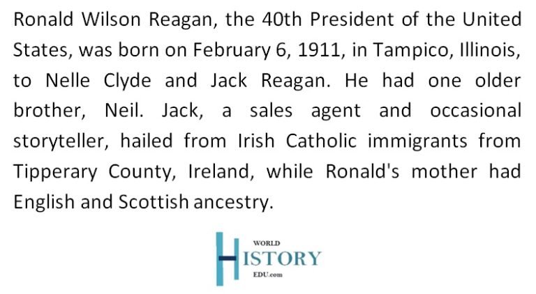 The Life and Major Accomplishments of Ronald Reagan - World History Edu