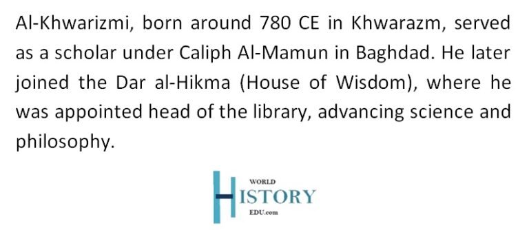 Al-Khwārizmī - Biography, Notable Achievements & Facts - World History Edu