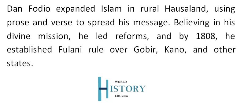 Usman dan Fodio - Founder of the Sokoto Caliphate in West Africa ...