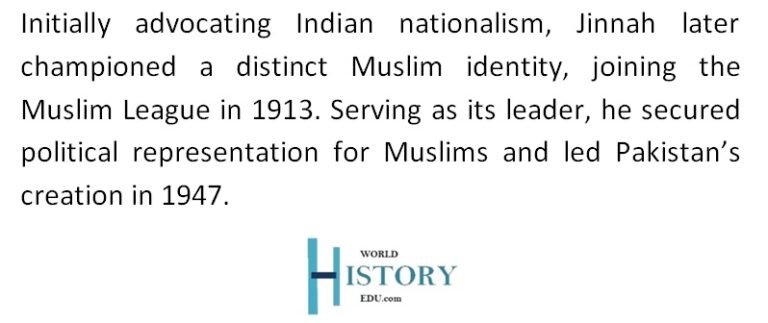 Muhammad Ali Jinnah – The Founder of Pakistan - World History Edu