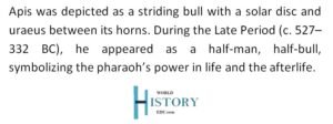 What was the Apis Bull and why was it worshiped in ancient Egypt ...