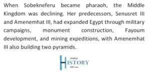 Queen Sobekneferu: The First-Known Female Pharaoh of Egypt - World ...