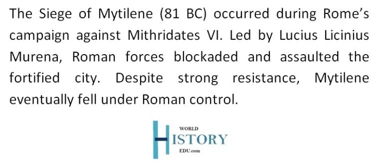 Siege of Mytilene in 81 BC - World History Edu