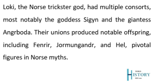 Loki and the giantess Angrboda - World History Edu