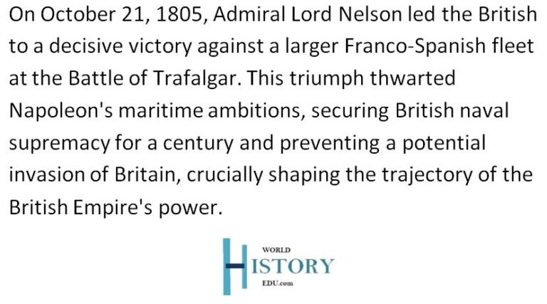 History and Major Facts about the Battle of Trafalgar - World History Edu