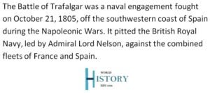 History and Major Facts about the Battle of Trafalgar - World History Edu