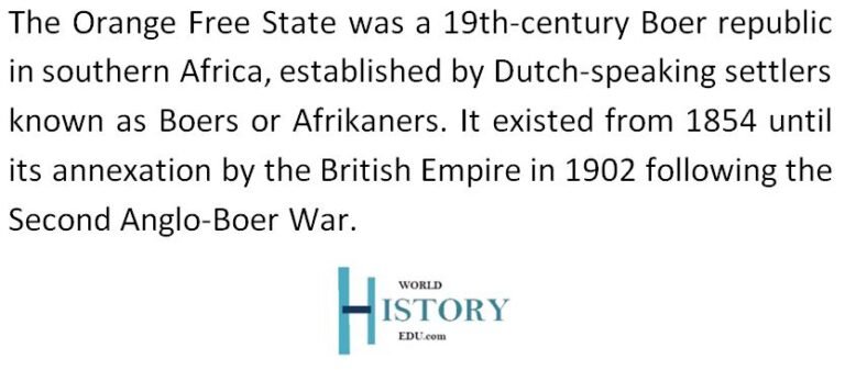 What was the Orange Free State? - World History Edu