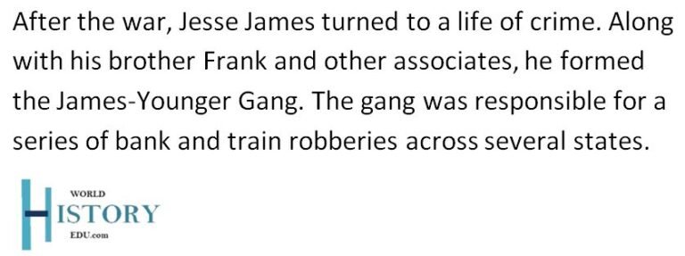 History and Major Facts about Jesse James, the Infamous Outlaw of the ...