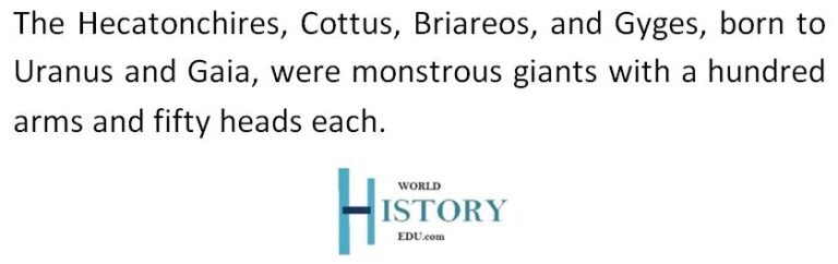 Who are the Hecatonchires in Greek mythology? - World History Edu