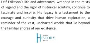Life and Adventures of Leif Eriksson - World History Edu