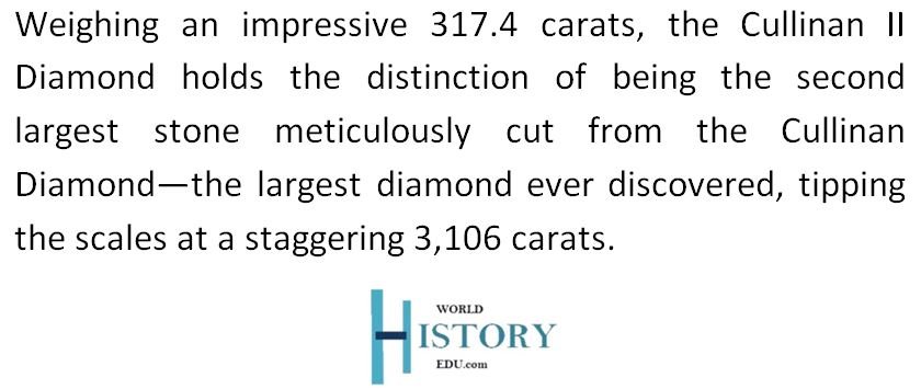 The Cullinan II Diamond: History and Major Facts - World History Edu