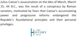 Ides of March: Origin Story & Major Facts - World History Edu