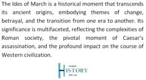 Ides of March: Origin Story & Major Facts - World History Edu