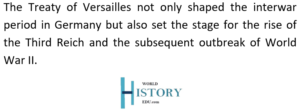 How did the Germans react to the terms of the Versailles Treaty ...