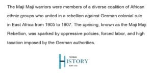 History of Maji Maji Rebellion: What were the major causes & effects ...