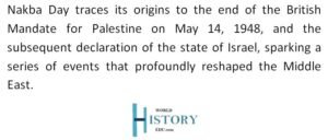Nakba Day: Origin Story & Significance to the Palestinians - World ...
