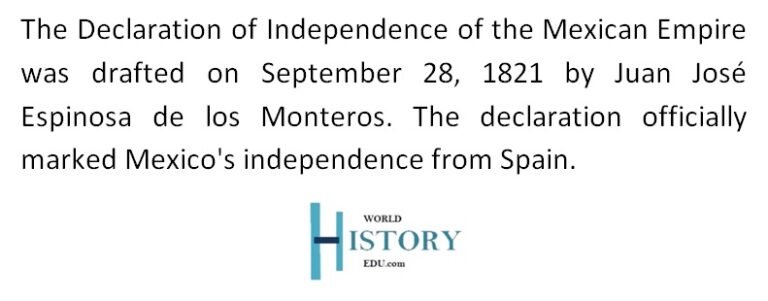 Mexico's Declaration of Independence from the Spanish Empire - World ...
