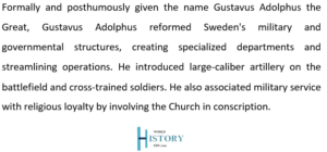 Gustavus Adolphus - World History Edu