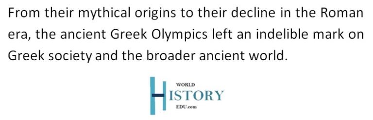 Ancient Greek Olympics: History & Major Facts - World History Edu