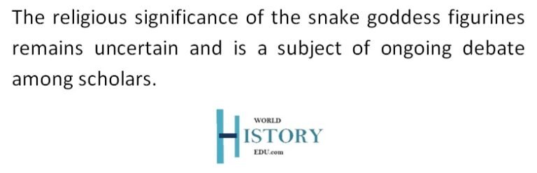 Snake Goddess from Minoan Civilization - World History Edu