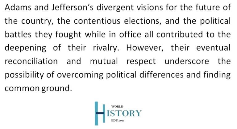 What triggered the rivalry between John Adams and Thomas Jefferson ...