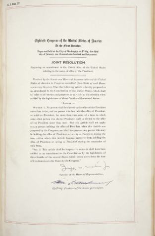 U.S. Presidential Election: When and why was the two-term limit ...