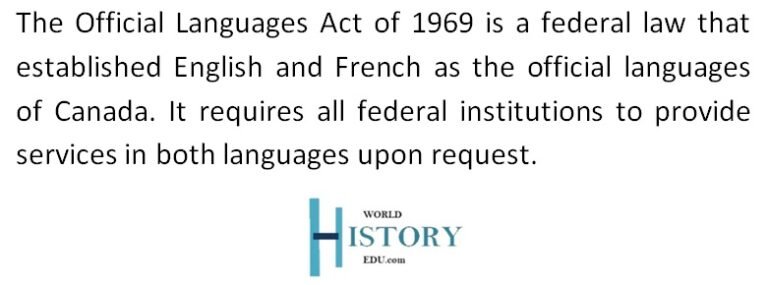 Proclamation of the Official Languages Act (1969) - World History Edu