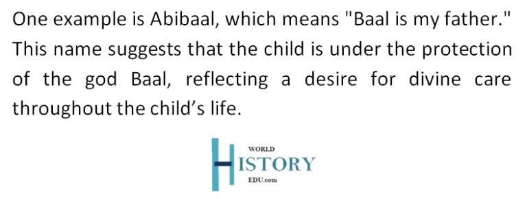 Naming of Children in Ancient Phoenicia - World History Edu
