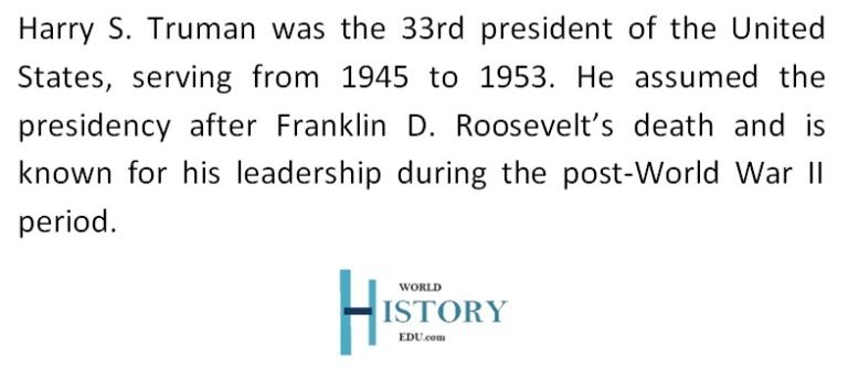 What role did Truman play in ending World War II? - World History Edu