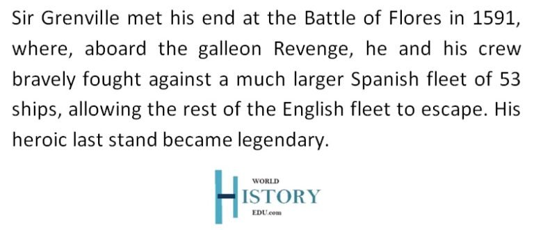 Who was Sir Richard Grenville? - World History Edu