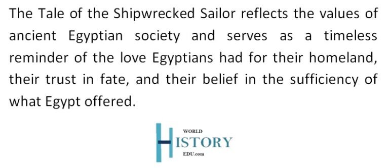 The Ancient Egyptian Epic of the Shipwrecked Sailor - World History Edu