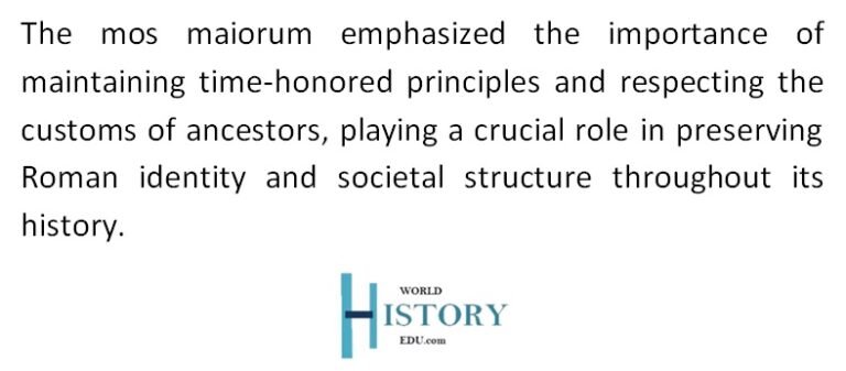 Significance of the mos maiorum in Roman culture - World History Edu