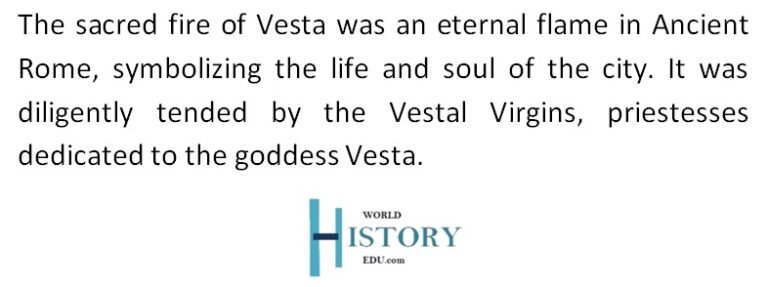The Sacred Fire in the Temple of Vesta - World History Edu