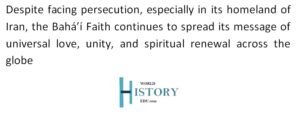 Baháʼí Faith: History & Facts - World History Edu