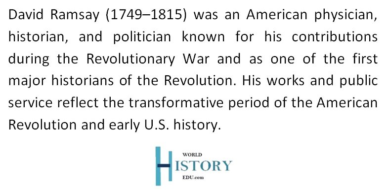 David Ramsay: The First American Politician to be Assassinated