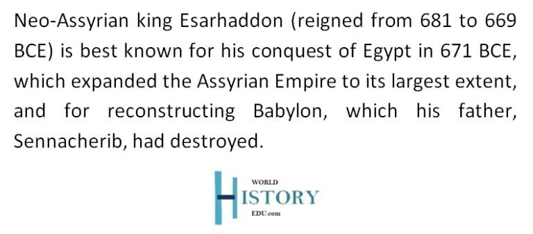 Victory Stele of Esarhaddon - World History Edu