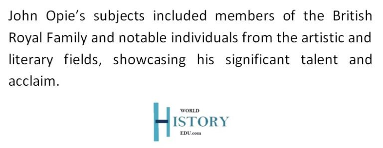 English Historical and Portrait Painter John Opie - World History Edu