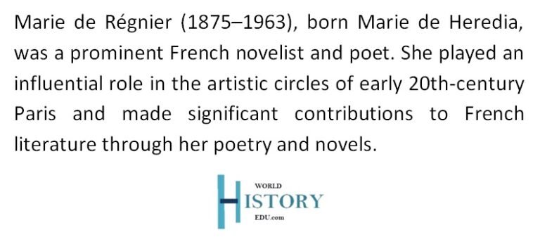 French Novelist and Poet Marie de Régnier - World History Edu