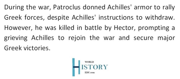 Patroclus in Greek Mythology: Birth, Trojan War, & Death - World ...
