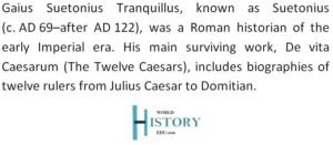 Roman Historian Suetonius - World History Edu