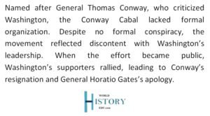 What was the Conway Cabal? - World History Edu