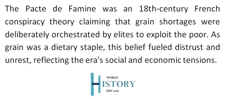 What was the Pacte de Famine? - World History Edu