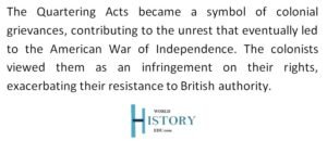 What were the Quartering Acts? - World History Edu