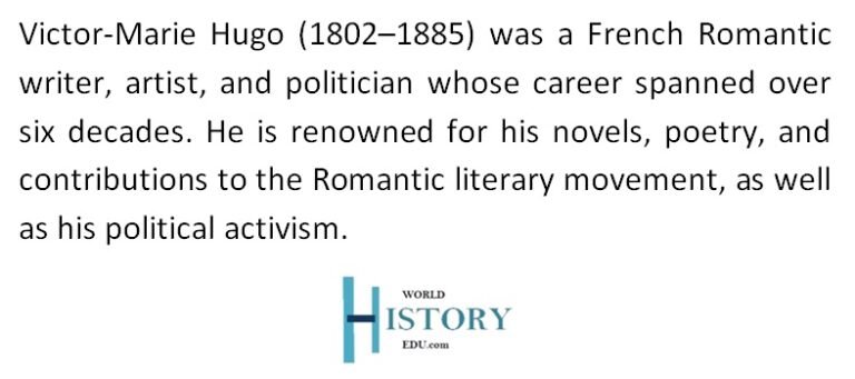 Victor Hugo: Life, Political Career, & Major Works - World History Edu