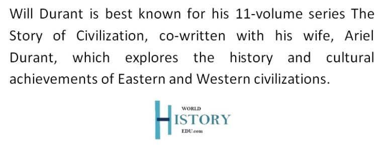 American Historian and Philosopher William James Durant - World History Edu