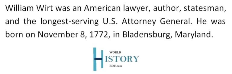 William Wirt: The Longest-Serving Attorney General in U.S. history ...