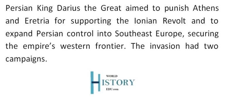 What triggered the First Persian invasion of Greece? - World History Edu